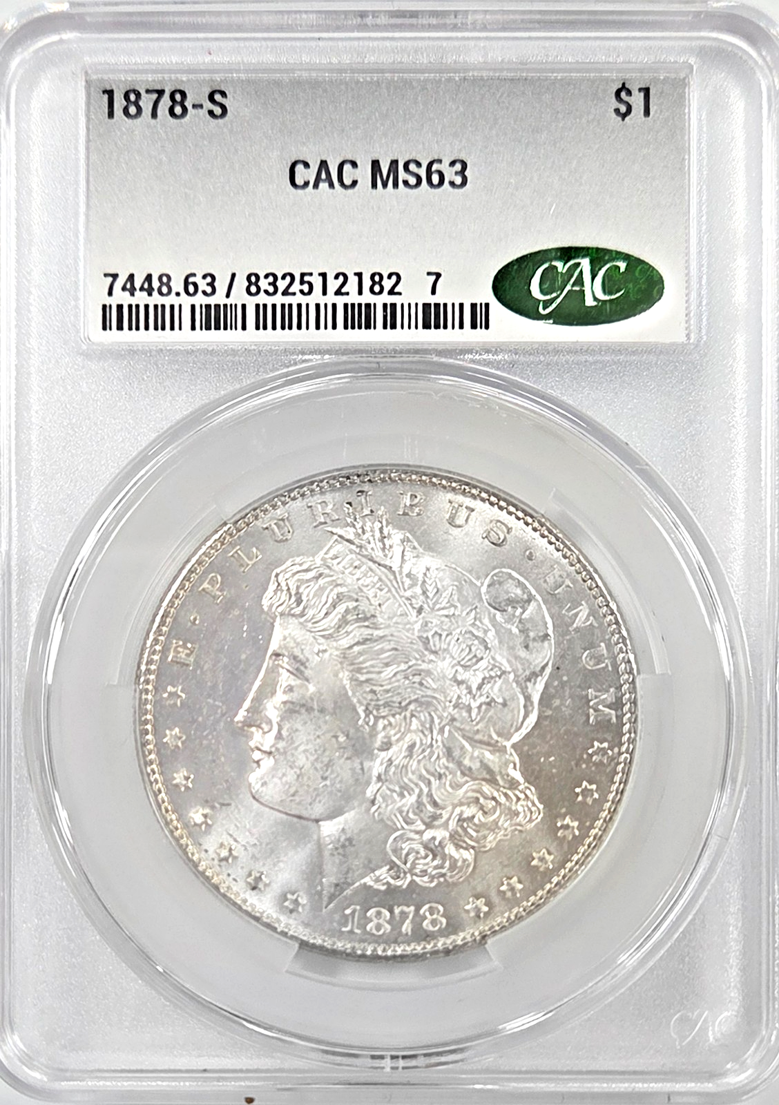 1878-S $1 Morgan Dollar CAC MS63 Clean Check - Frosty Lustre | eBay