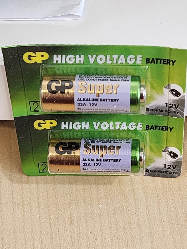2 pack GP 23A A23 12v Alkaline Battery MN21 MN23 23AE GP23 23A 23GA EXP ...
