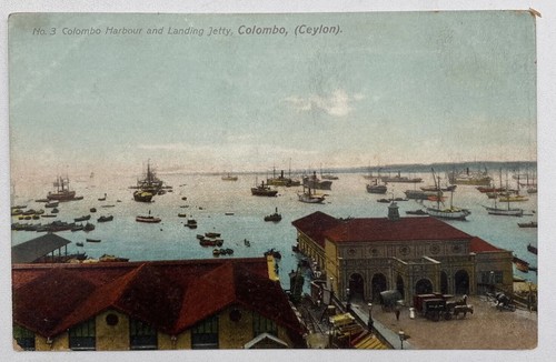 Postcard Colombo Harbour And Landing Jetty Columbo Ceylon Sri Lanka ...