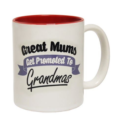 Funny Mugs 123t Great Mums Get Promoted To Grandmas Family MUG secret ...