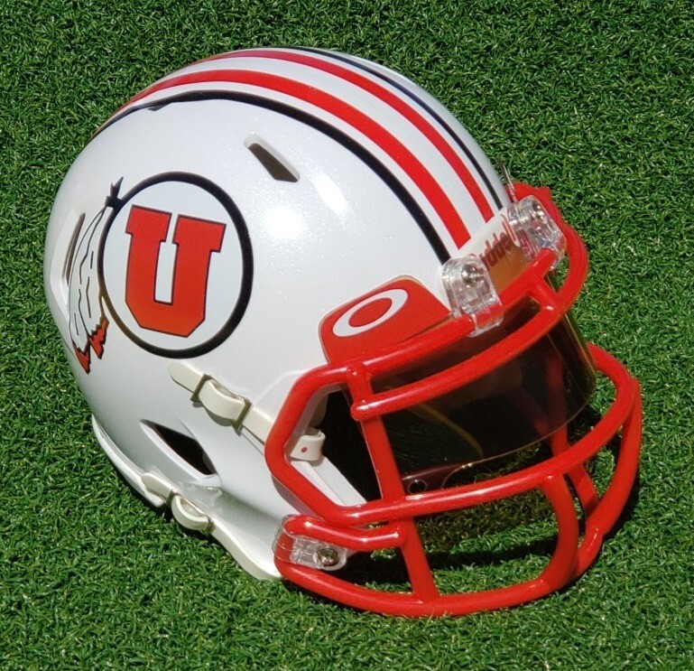 UTAH UTES WHITE FOOTBALL MINI HELMET WITH VISOR, + OTHER STYLES TOO | eBay
