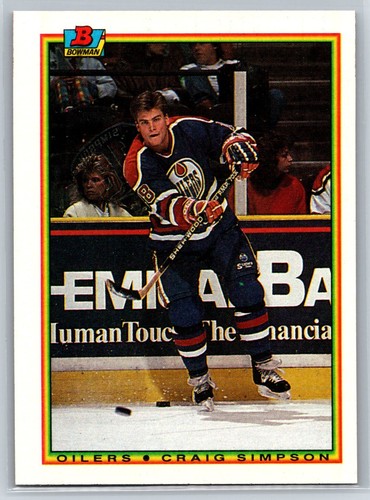 1990-91 Bowman Craig Simpson Edmonton Oilers #201 | eBay