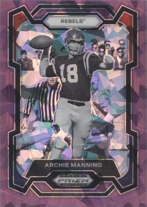 2024 Panini Prizm Draft Picks - Archie Manning #89 Purple Ice Prizm ...