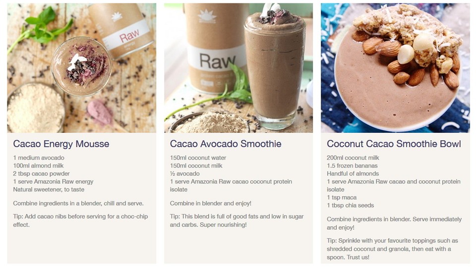 Amazonia Raw Vegan Protein Isolate Powder 1kg / NEW Cacao Coconut or ...