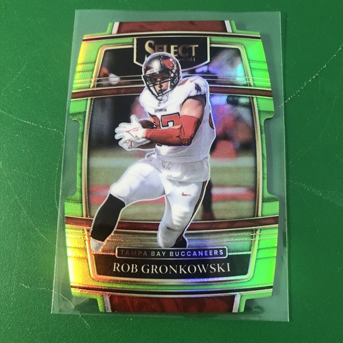 2021 NFL Select Football Rob Gronkowski Concourse DIE CUT Neon Green ...
