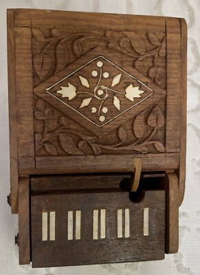 Vintage Carved Wooden Desktop Cigarette Holder | eBay