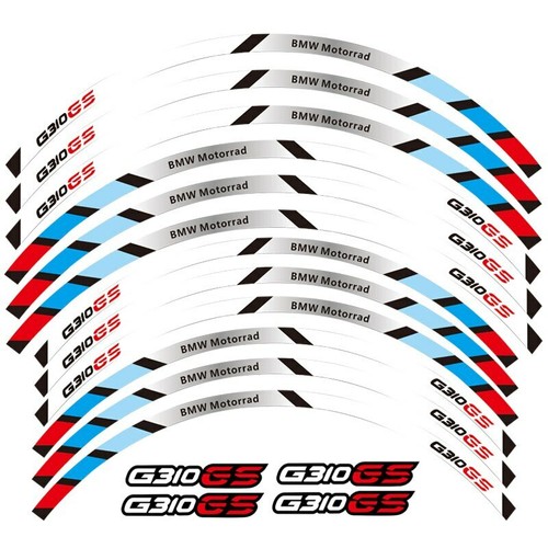 Rim Stripes Motorcycle Wheel Decals Tape Stereo Pasters For BMW G310GS ...