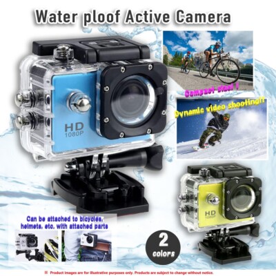 Water ploof Active Camera Digital Video Recorder 1080P Compact Action ...