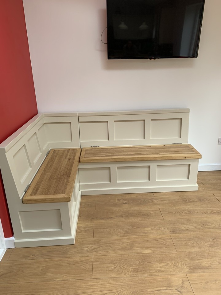 Modern Angled banquette seating L Shape Dining Bench | eBay UK