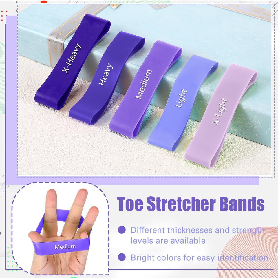 WinnerWhy Set of 5 Toe Stretcher Bands for Bunions Correction Foot Big ...