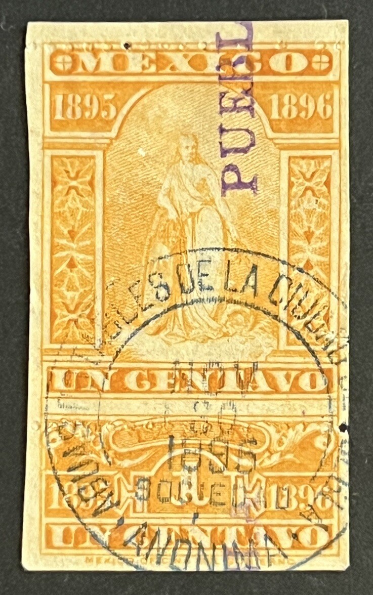 Travelstamps: 1895-1896 Mexico Revenue Stamps 1 Centavo Used Excellent ...