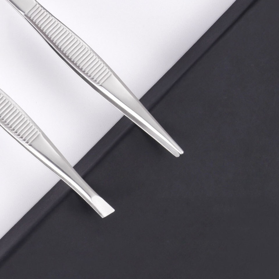 Tweezers (3 Pcs) Tweezers Set - Stainless Steel Slant Tip, Flat, Point ...