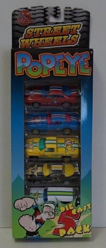 New Racing Champions POPEYE diecast cars 5 Pack Set Street Wheels 1999 ...