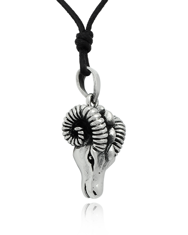Goat Head 92.5 Sterling Silver Pewter Necklace Pendent Jewelry | eBay