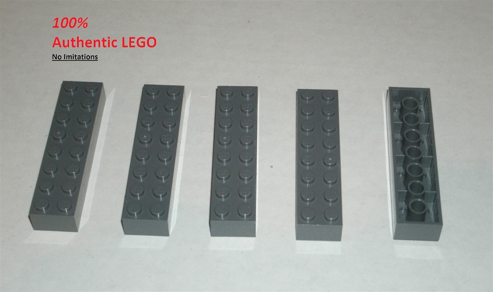 LEGO NEW 2x8 Dark Stone Grey Brick (5x) 6187438 Brick 3007 | eBay
