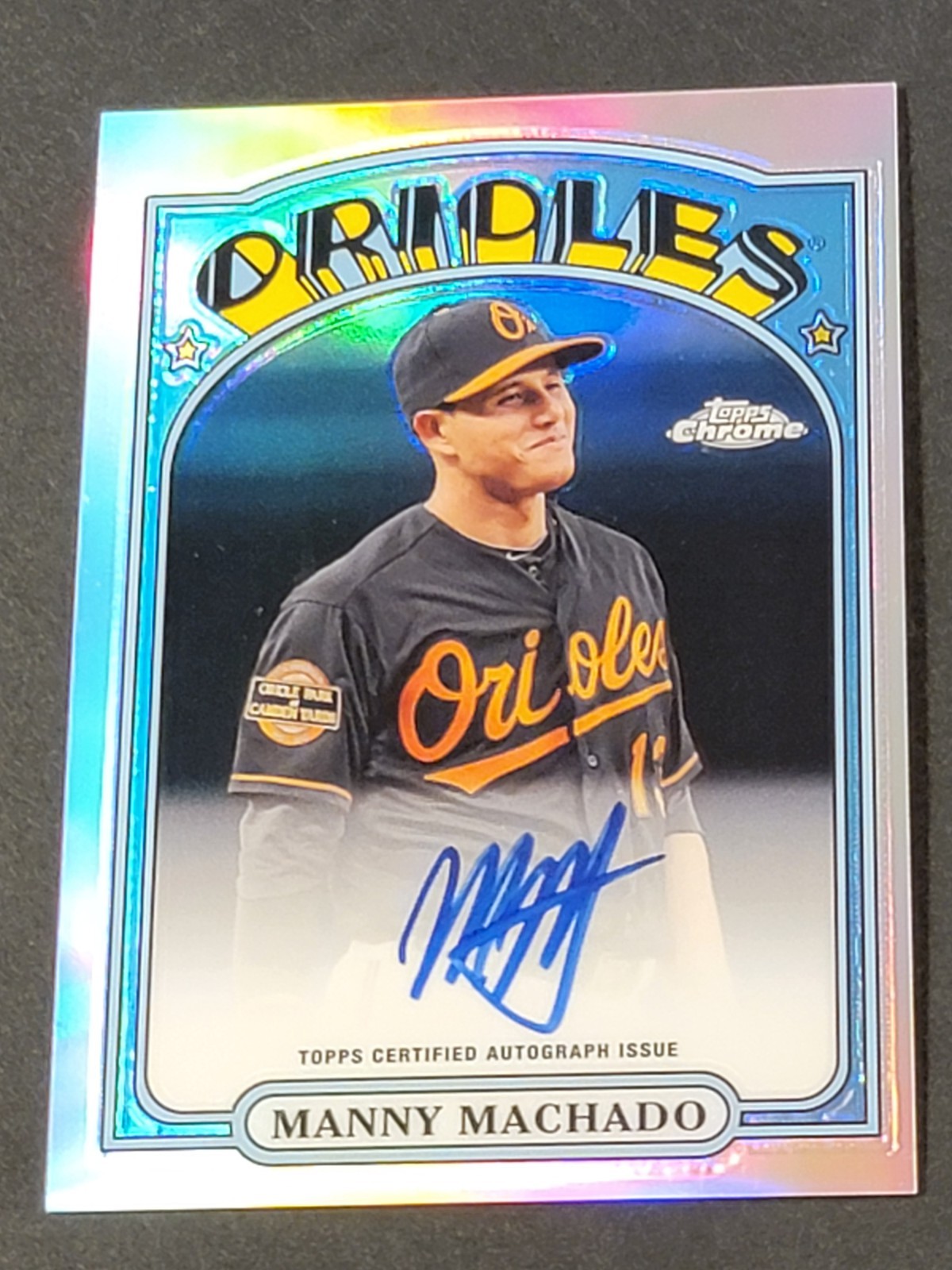 2013 Topps Chrome MANNY MACHADO Autograph Auto 1972 Refractor /25 ...