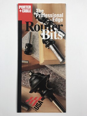 PORTER-CABLE Router Bits-Professional Edge Flyer Pamphlet Brochure | eBay