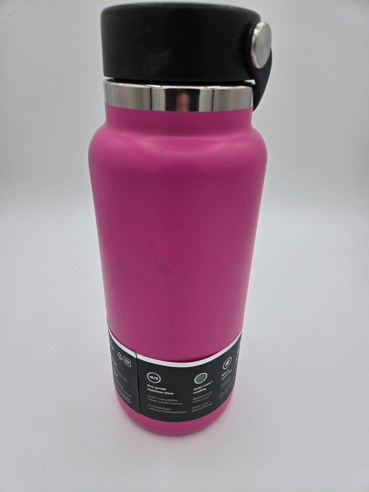 NEW Original Hydro Flask 32 oz Wide Mouth Bottle With Flex Cap - Pink ...