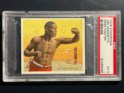 1910 Hassan T218 Joe Jeannette PSA 5 - Boxing HOF!! Misspelled Name ...