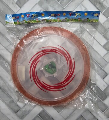 USA Novelty LED Rainbow Flying Disc Frisbee Clear & Red 9" | eBay