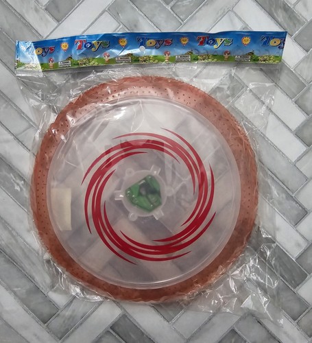 USA Novelty LED Rainbow Flying Disc Frisbee Clear & Red 9" | eBay