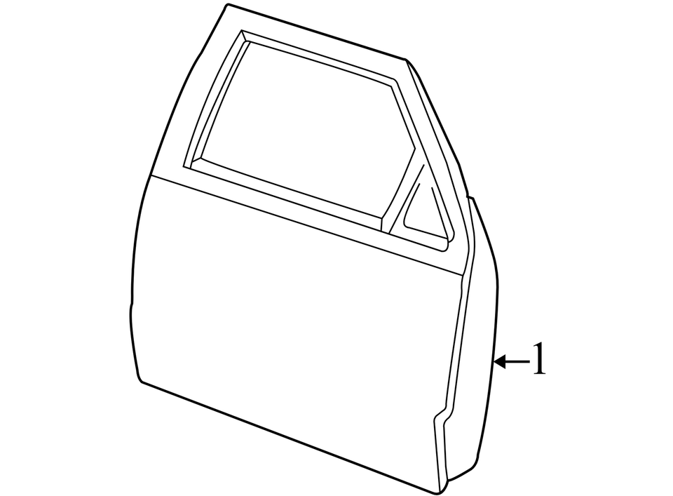 2003-2005 Ford Ranger Front Right Door Shell Used OEM 5L5Z1020124A ...