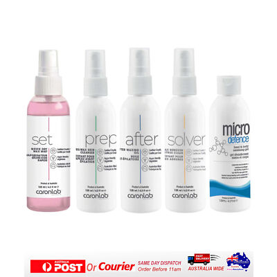 5p Caronlab Ancillaries Kit Pre & Post Wax Cleanser Remover Quick Dry ...