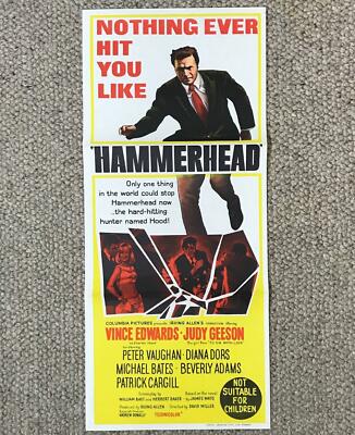 Hammerhead 1968 Movie Daybill Poster Vince Edwards Judy Geeson | eBay