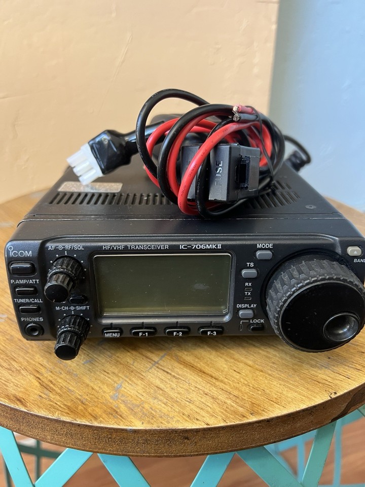 Icom IC-706MKIIG Amateur HF/VHF/UHF transceiver Radio Used With Mic | eBay