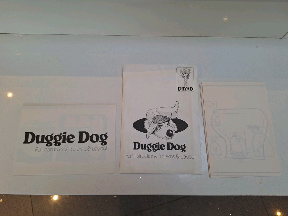 Rare Vintage DUGGIE DOG Soft Toy Sewing Pattern ~ UNCUT Dryad | eBay