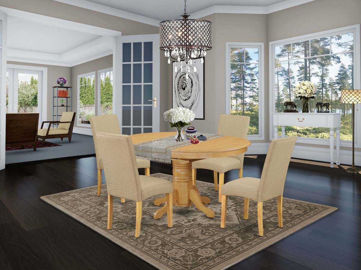 Light Oak Dining Table Set