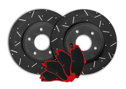 DIMPLED & SLOTTED FRONT Disc Brake Rotors & PADS fits FORD Capri GT3000 ...