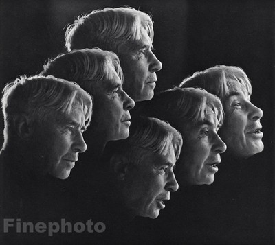 1936/63 EDWARD STEICHEN Poet CARL SANDBURG Surreal Writer Photo Gravure ...