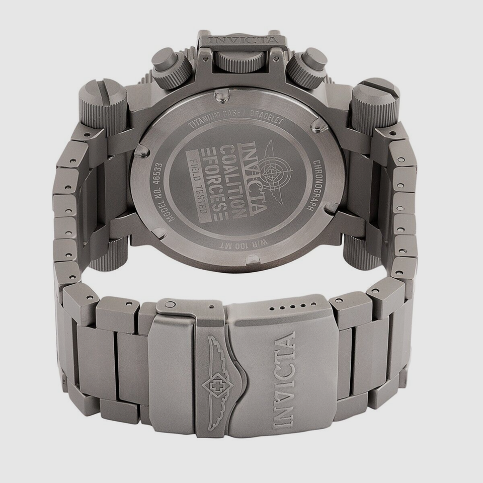 NEW INVICTA 46533 COALITION FORCES ALL TITANIUM CHRONOGRAPH MENS WATCH ...