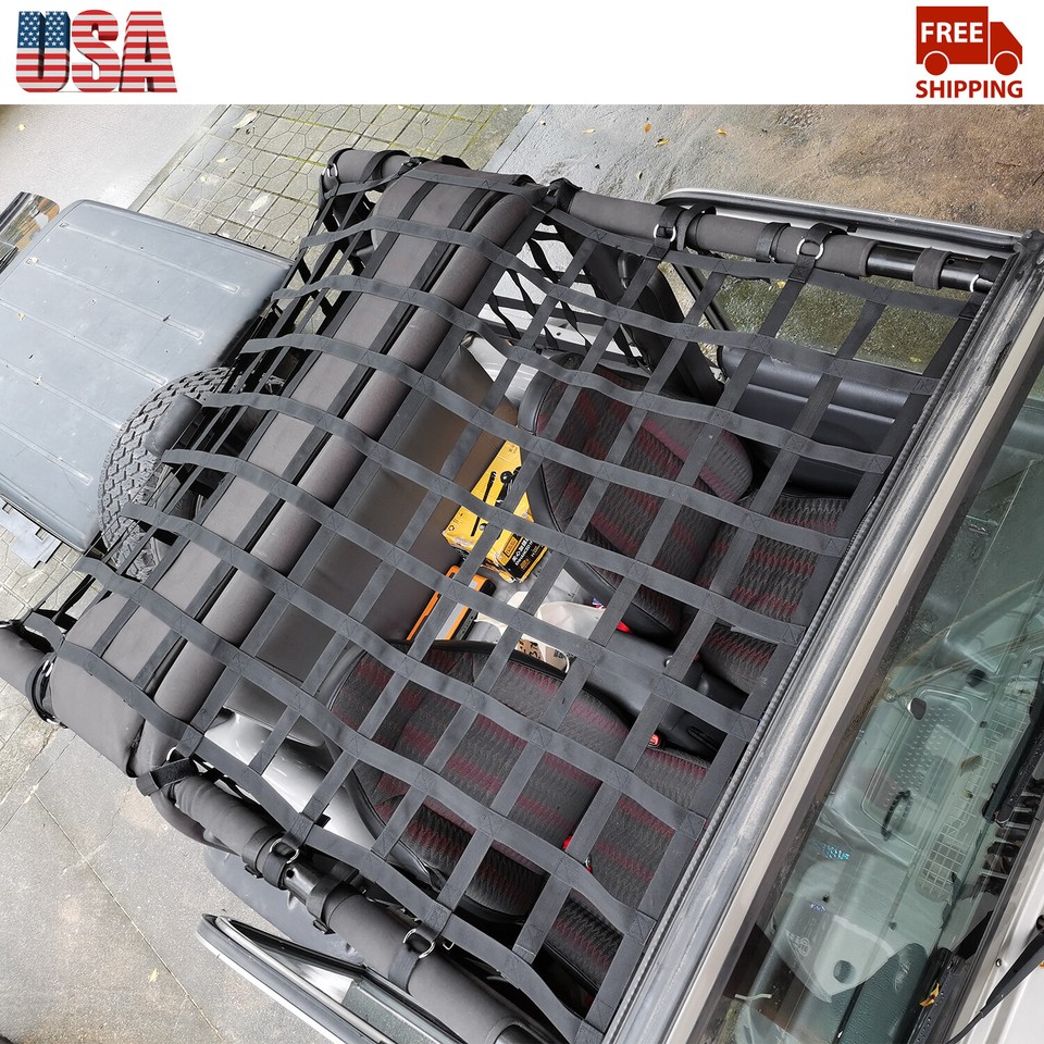 For Jeep Wrangler TJ 1997-2006 Black Roof Restraint Protector Cargo ...