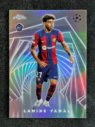 2023-24 Topps Chrome UEFA LAMINE YAMAL Rookie RC Hobby Masters SSP #HB ...