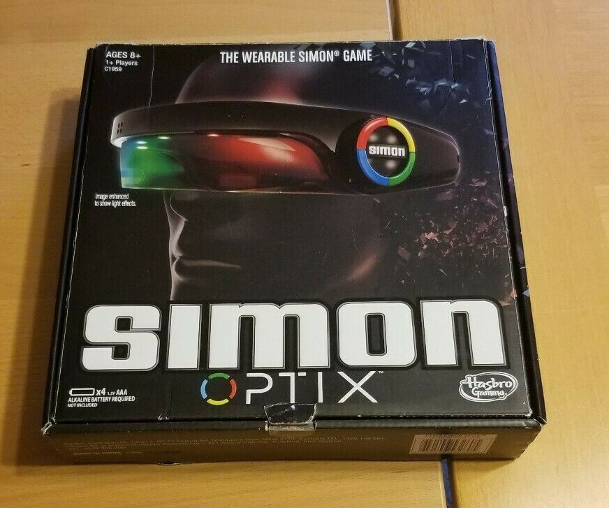 Hasbro Simon Optix Game, THE WEARABLE SIMON GAME 8 PLUS AGE, 1 PLUS ...