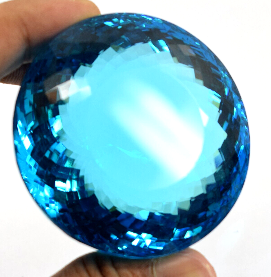 Natural 2000 Ct EGL Certified London Biggest Blue Topaz Gemstone Round ...