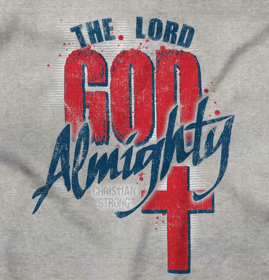 Christian Strong The Lord God Almighty Cross Womens or Mens Crewneck ...