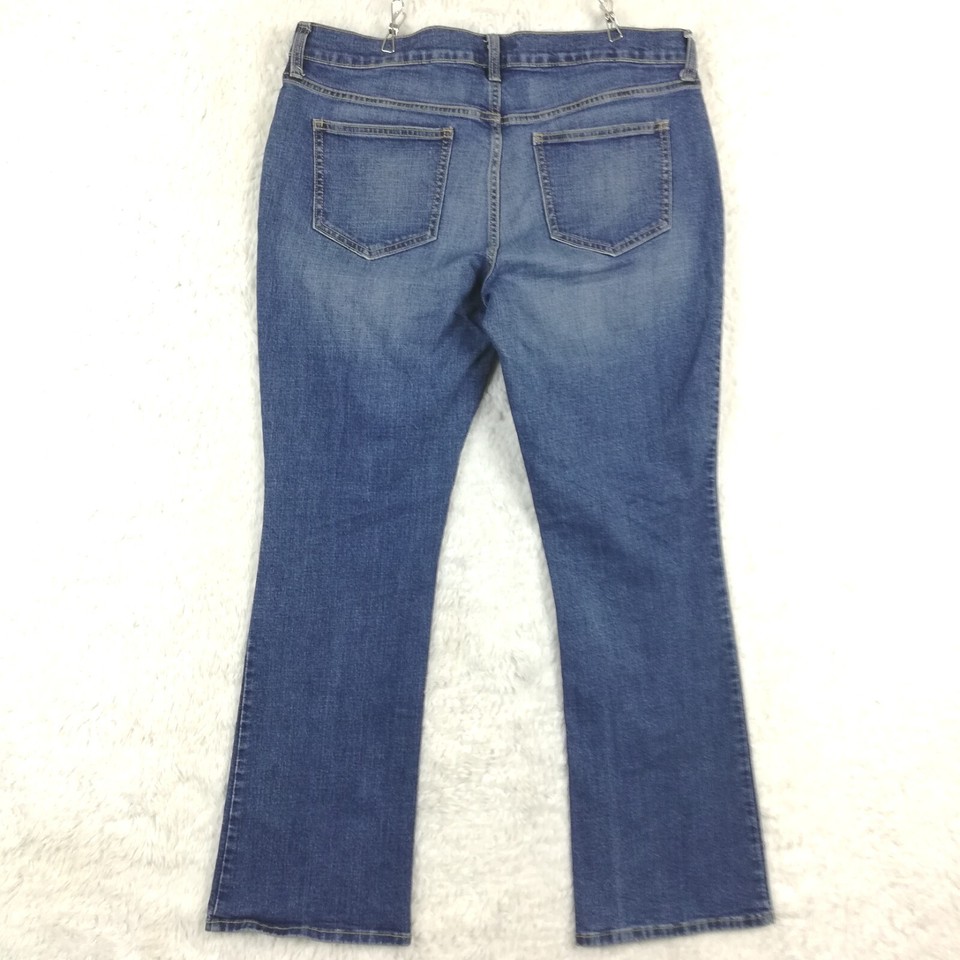 Old Navy Womens Jeans Diva Boot Cut Blue Denim Medium Wash Whiskering ...