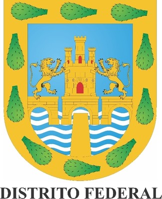 2 (PCS) Distrito Federal Mexico. Coat Of Arms Stickers Full Color ...