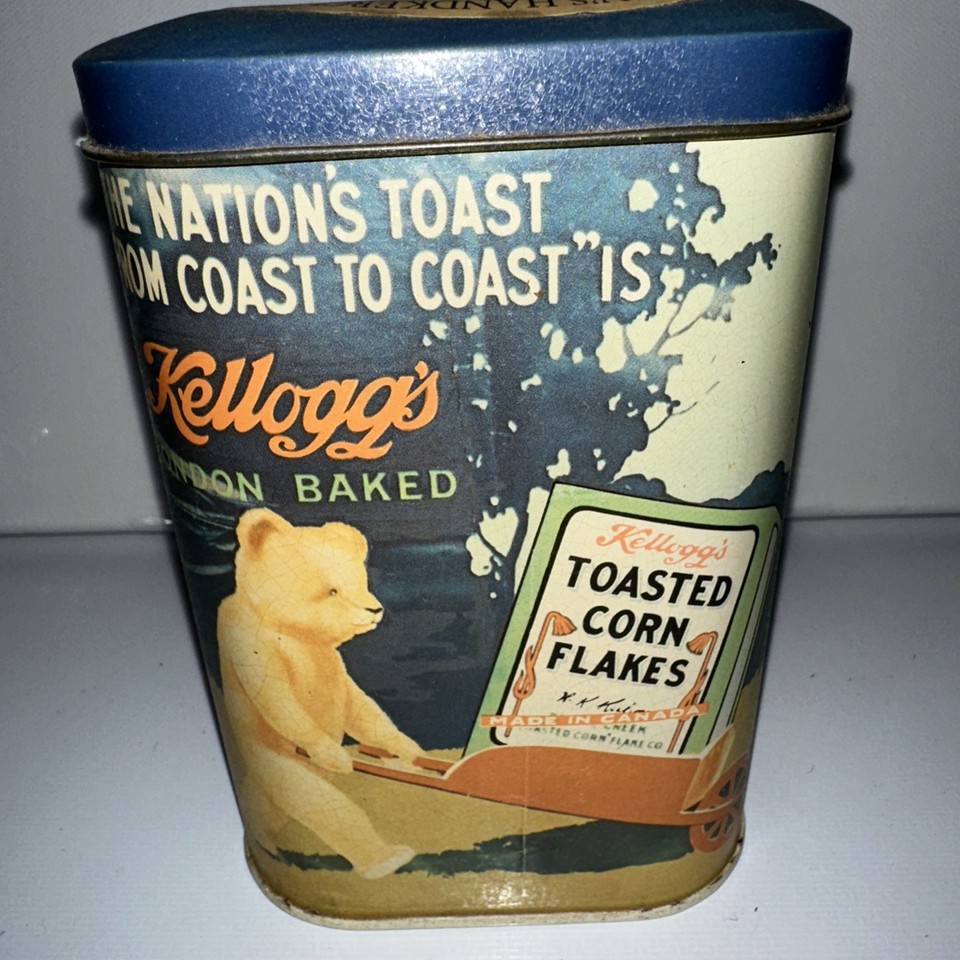 Vintage 1984 Kellogs London Baked Toasted Corn Flakes Tin Made in ...