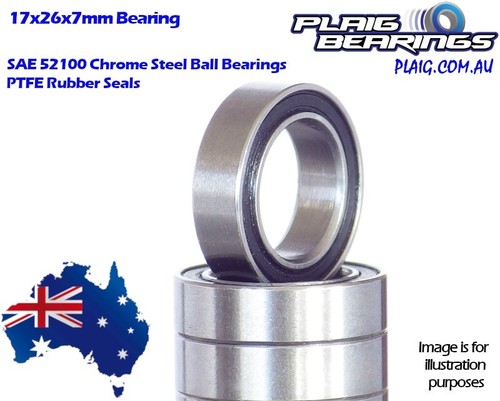 17x26x7mm Bearings 63803-2RS - Rubber Seals - Precision High Speed ...