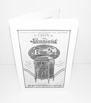 Brunswick Phonograph fitted with Ultona Reproducer Instruction ...
