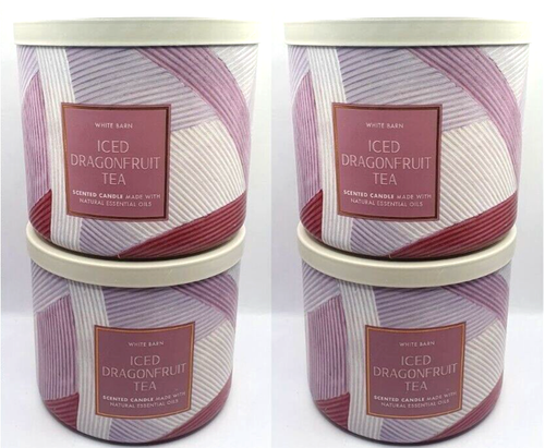 BATH AND BODY WORKS ICED DRAGONFRUIT TEA 3-WICK CANDLE 14.5 OZ (SET OF ...
