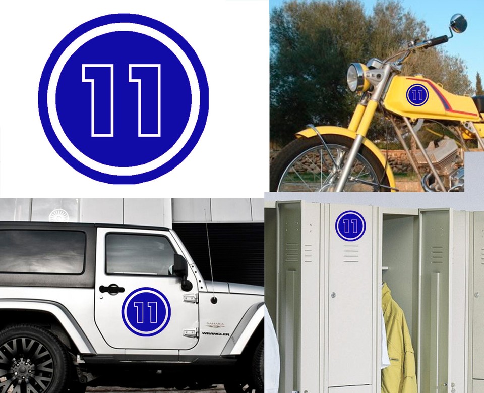 Number 11, Sticker Vinyl Cut Version -v02 | eBay