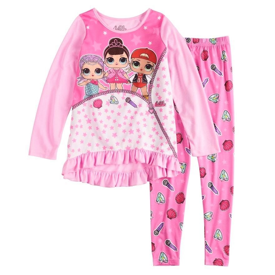 NEW LOL SURPRISE! L.O.L. DOLLS SLEEPWEAR SET PINK PAJAMAS GIRLS SIZE 4 ...