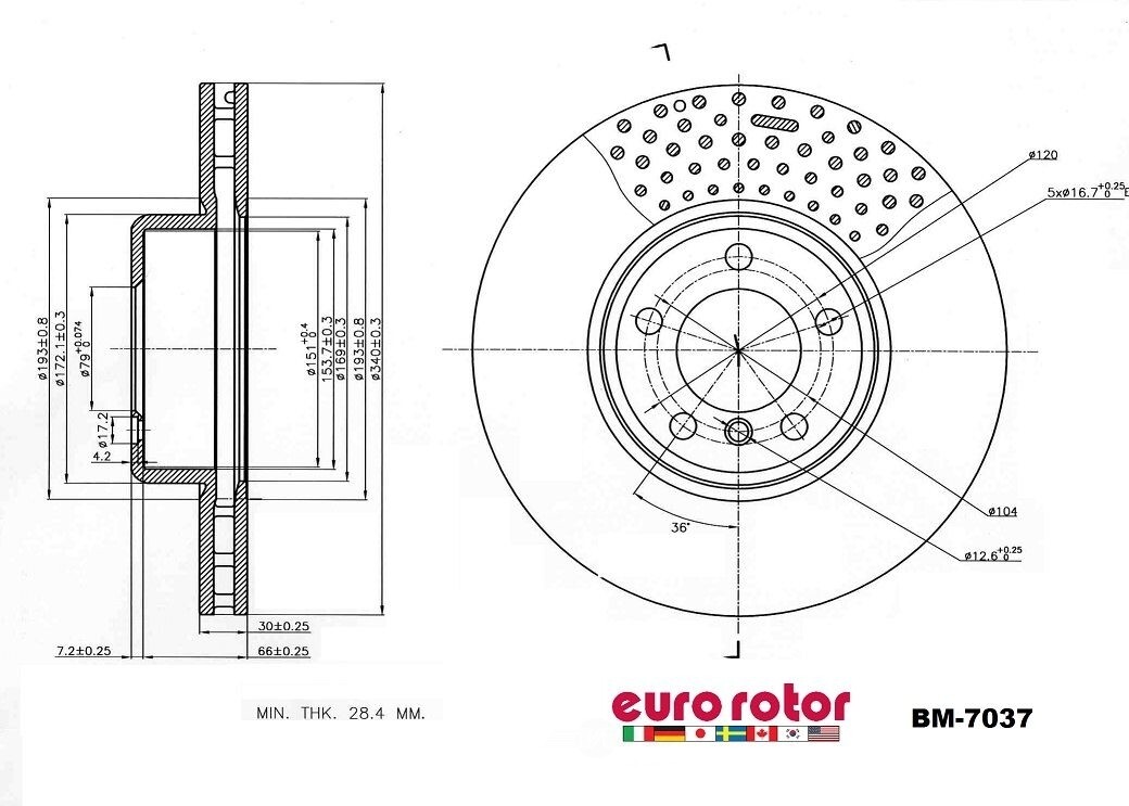 Disc Brake Rotor-Sedan Ultra BM-7037 for sale online | eBay