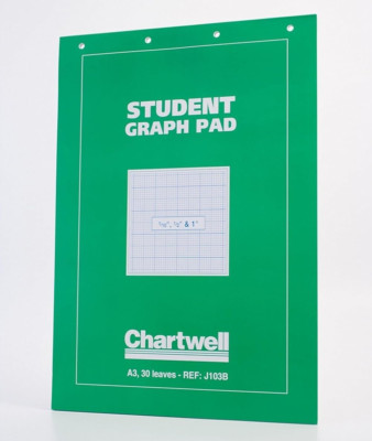 A3 Green Chartwell Student Graph Pad Notebook J103B 30 Leaves | eBay UK