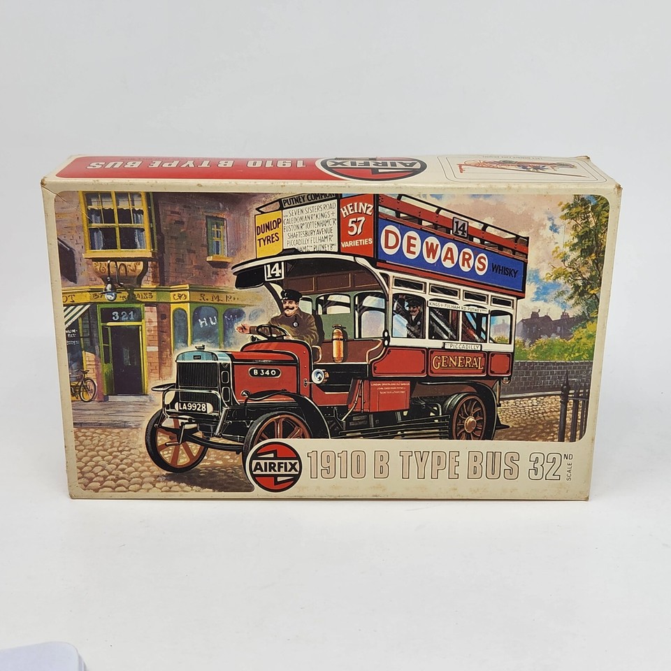 VINTAGE 1972 AIRFIX 1910 B TYPE BUS 1:32 PLASTIC MODEL KIT NEVER USED ...